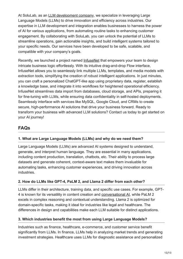solulab.com-Top Comparison of Large Language ModelsLLMs Explained.pdf | Free Download