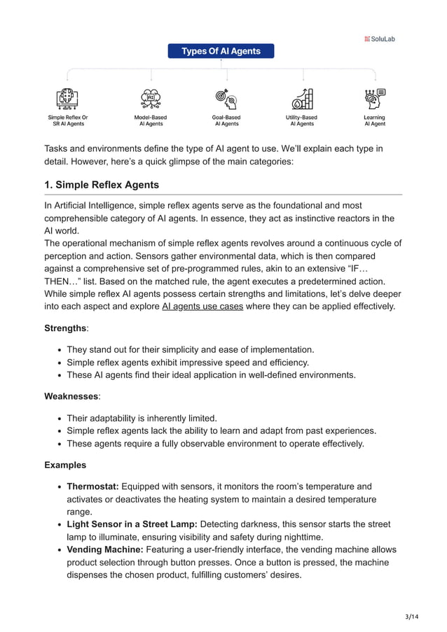 solulab.com-AI Agents Guide Types Benefits amp Applications.pdf | Free ...