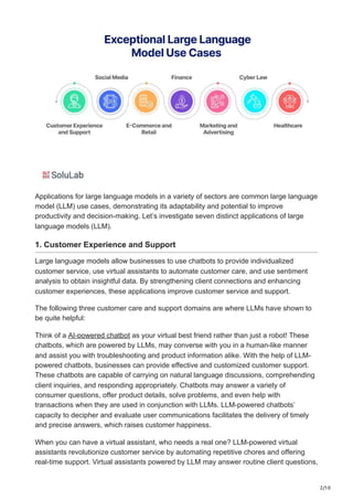solulab.com-LLM Use Cases and Applications | PDF