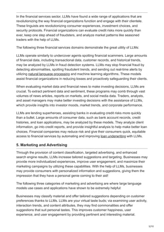 solulab.com-LLM Use Cases and Applications | PDF