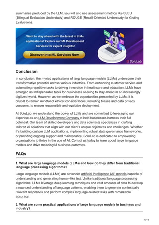 solulab.com-LLM Use Cases and Applications | PDF