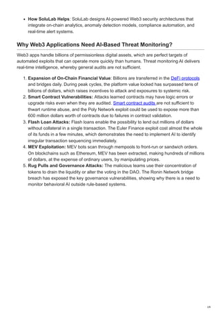 AI-Based Threat Monitoring for Enhanced Security in Web3 Applications | PDF