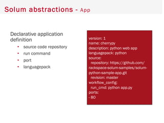 Solum - OpenStack PaaS / ALM | PDF