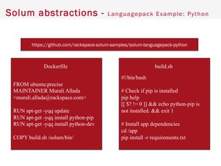 Solum - OpenStack PaaS / ALM | PDF