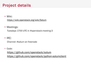 Solum - OpenStack PaaS / ALM | PDF