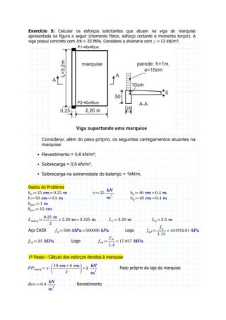 Solução listaexercicios 1º bimestre_2-2016_concretoii | PDF