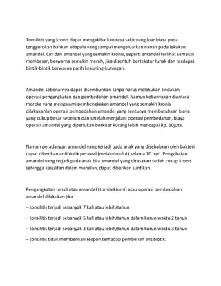 Solusi cepat atasi amandel | PDF