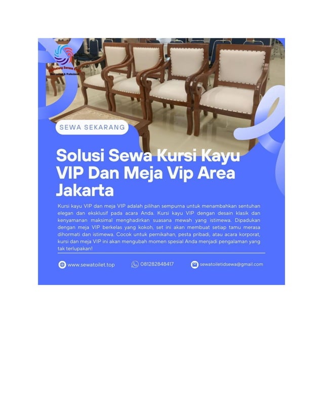 Solusi Sewa Kursi Kayu VIP Dan Meja Vip Area Jakarta.pdf