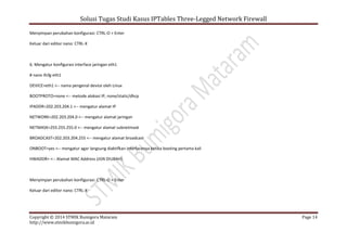 Solusi Tugas Studi Kasus IPTables Three-Legged Network Firewall | PDF