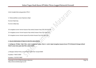 Solusi Tugas Studi Kasus IPTables Three-Legged Network Firewall | PDF