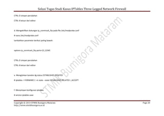 Solusi Tugas Studi Kasus IPTables Three-Legged Network Firewall | PDF