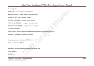 Solusi Tugas Studi Kasus IPTables Three-Legged Network Firewall | PDF