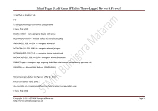 Solusi Tugas Studi Kasus IPTables Three-Legged Network Firewall | PDF