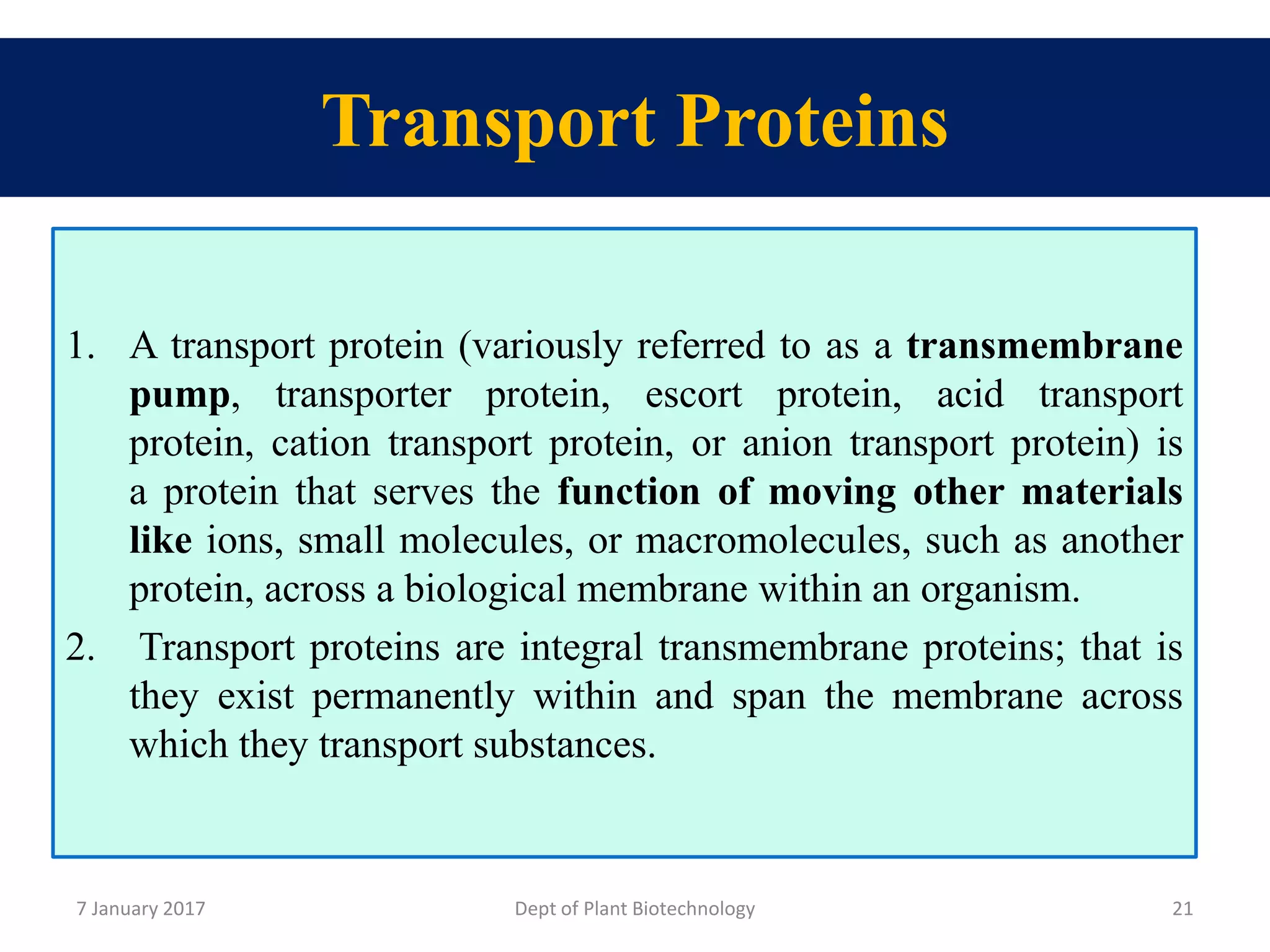 Solute carrier proteins | PPTX
