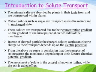 Solute transport | PPTX