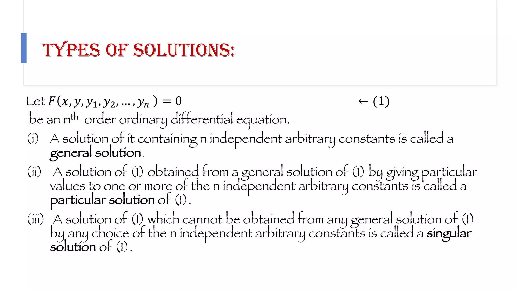 Solution of a differential equation | PPT | Free Download