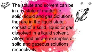 Types of Solutions Applied Chemistry 9__ | PPTX