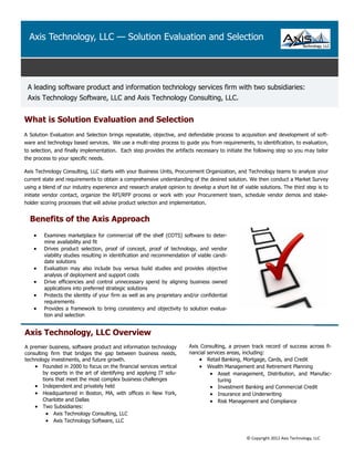 Solution Evaluation & Selection Brochure | PDF