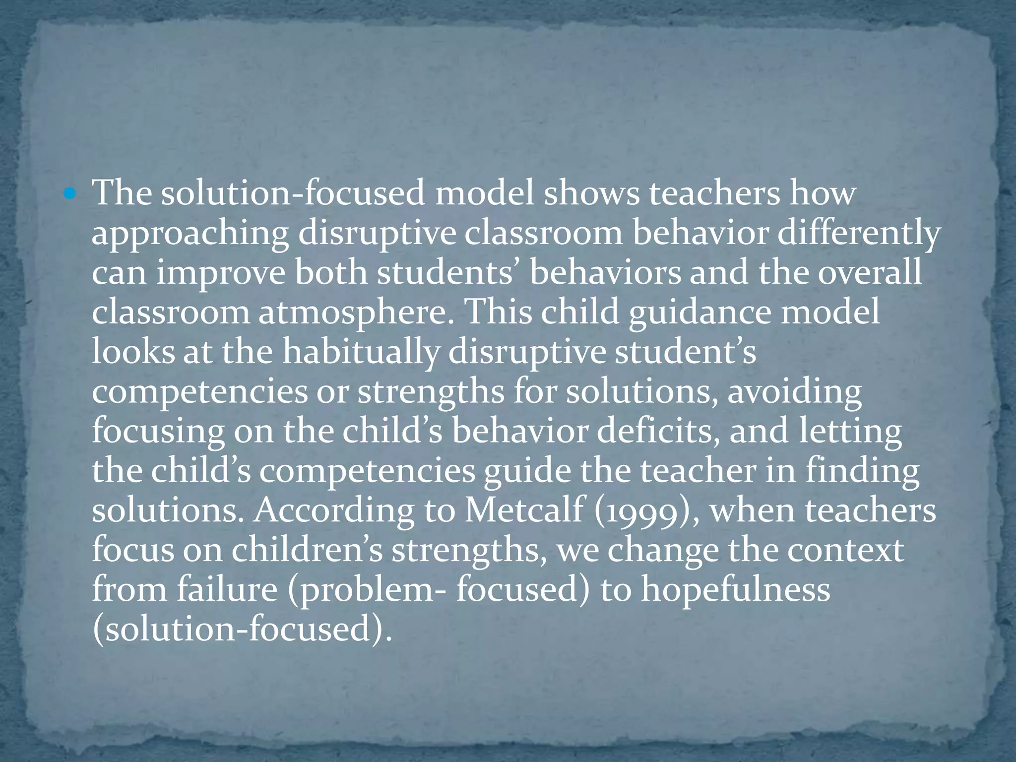 The Solution-Focused Approach | PPT