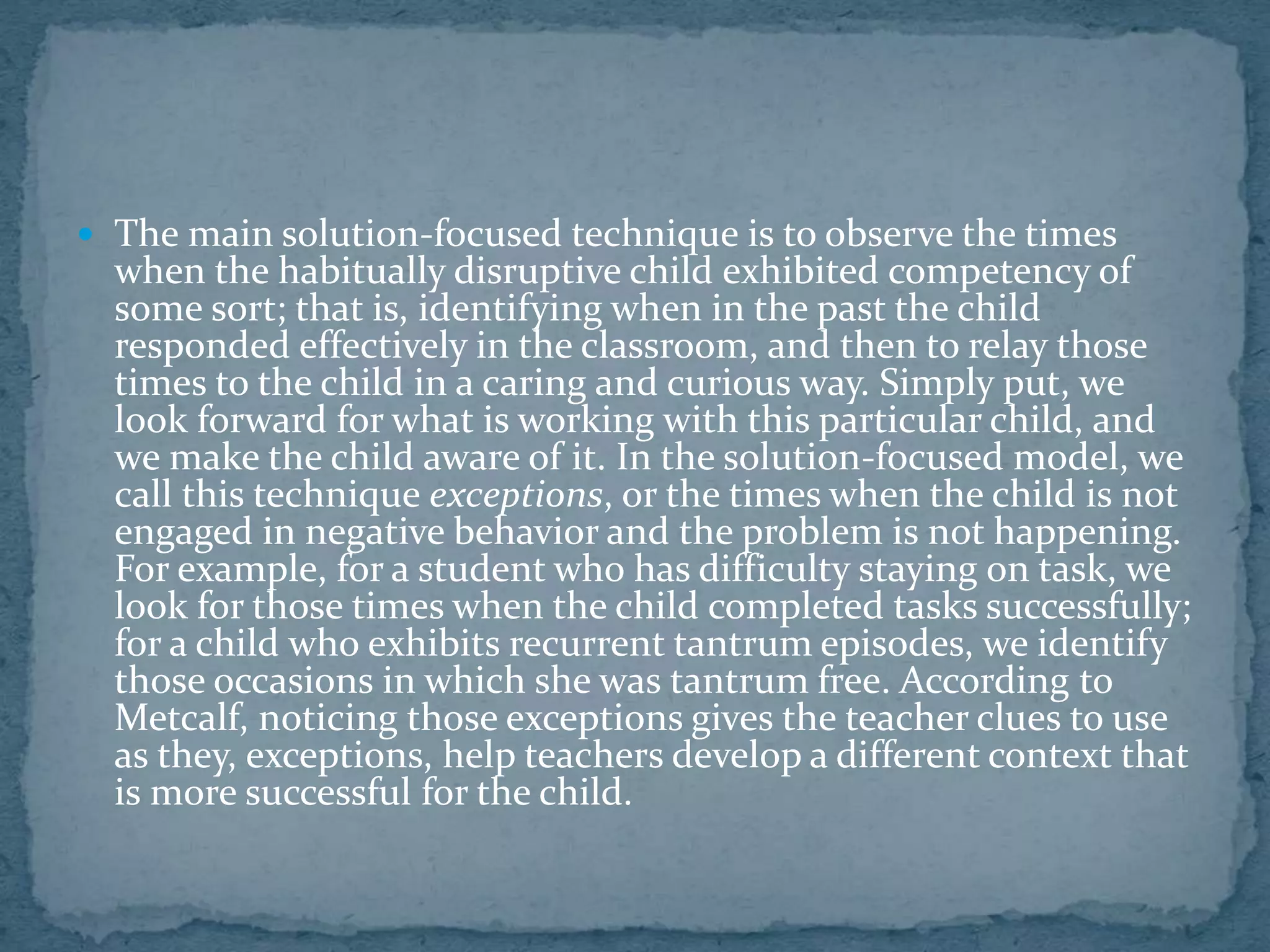 The Solution-Focused Approach | PPT