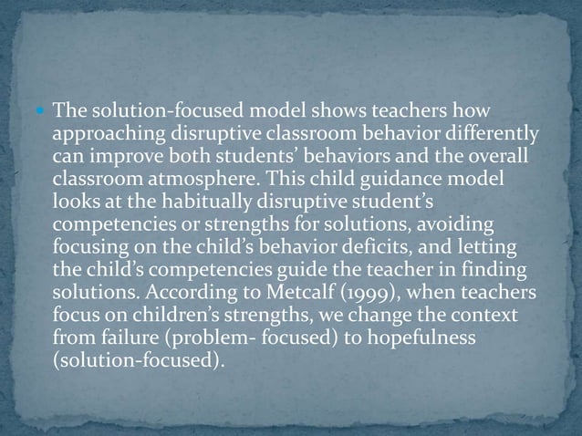 The Solution-Focused Approach | PPT