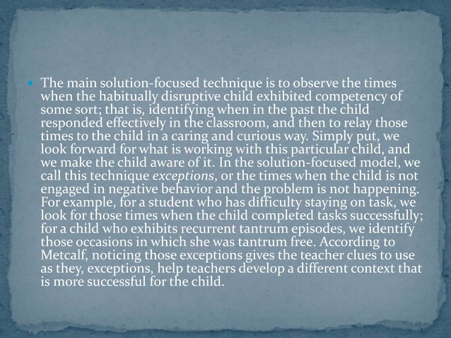 The Solution-Focused Approach | PPT