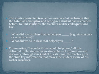 The Solution-Focused Approach | PPT