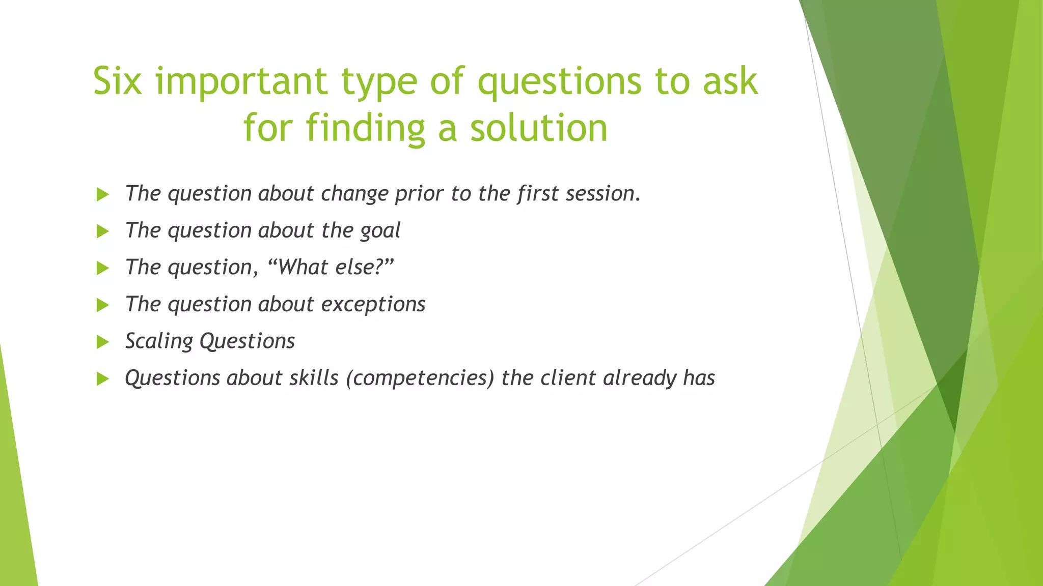 Solution focused therapy | PPTX