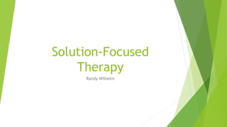 Solution focused therapy | PPTX