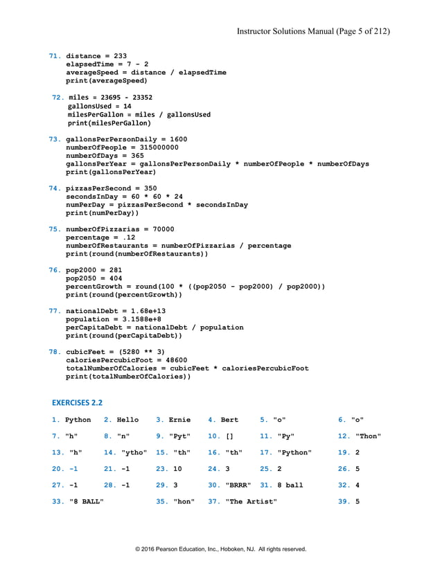 Solution Manual For Introduction To Programming Using Python 1st Edition By Schneider