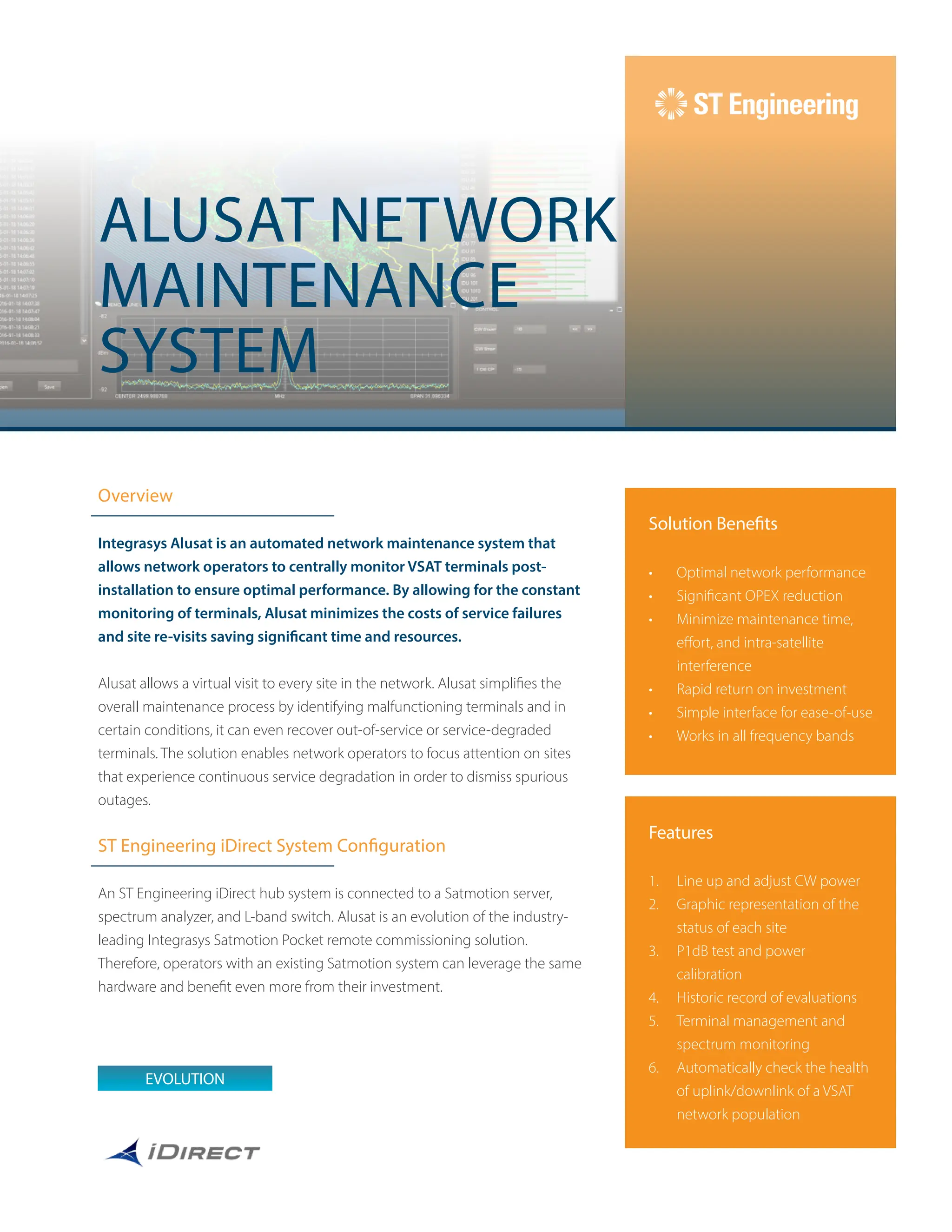ST Engineering iDirect Solution Overview Integrasys Alusat | PDF