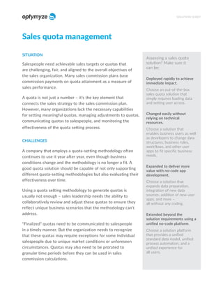 Solution Sheet / Sales Quota Management (2026) | PDF