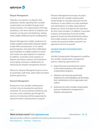 Solution Sheet / Variable compensation management (2026) | PDF