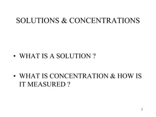 Solution Chemistry | PPSX