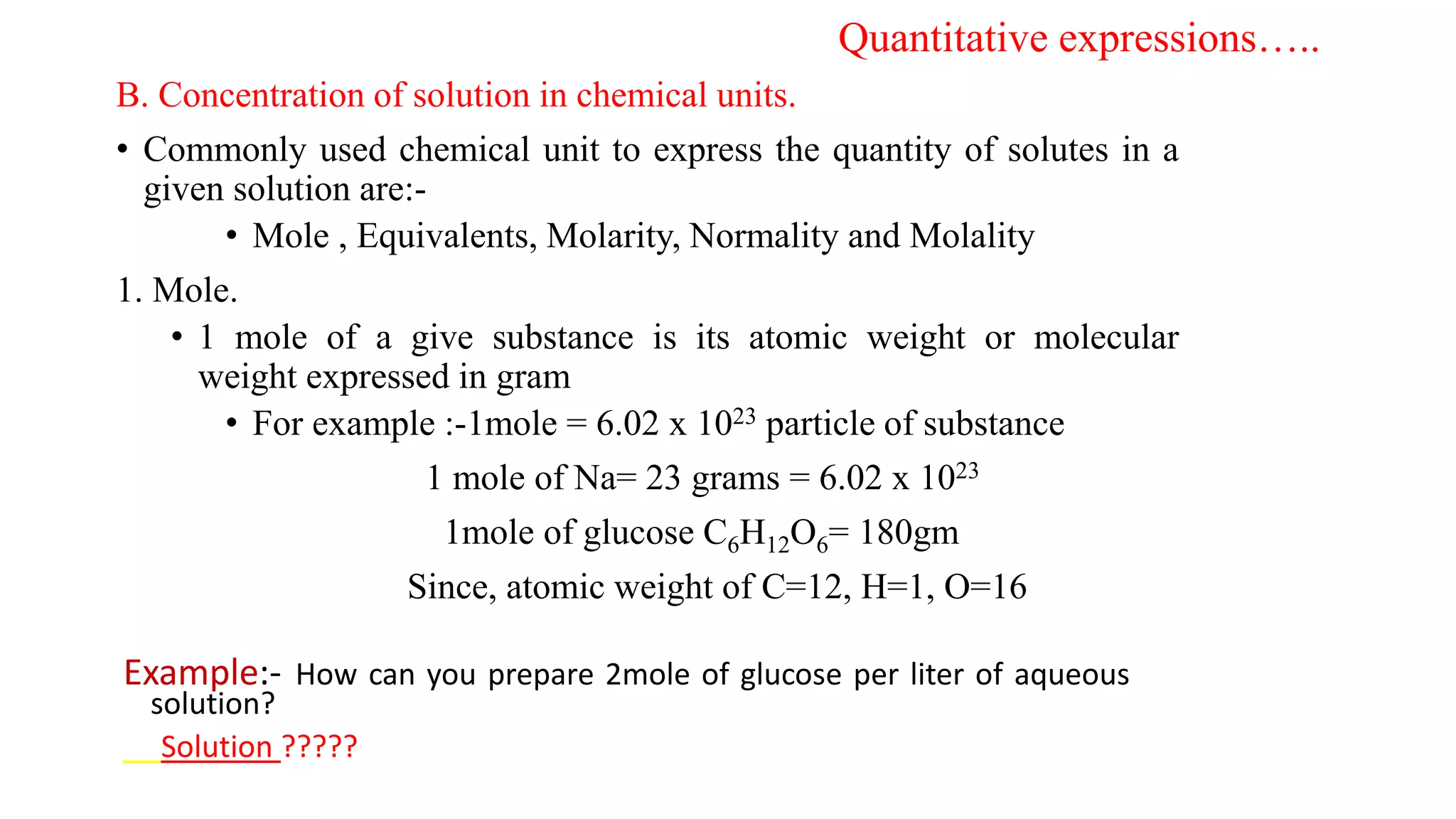 Solution preparation | PDF