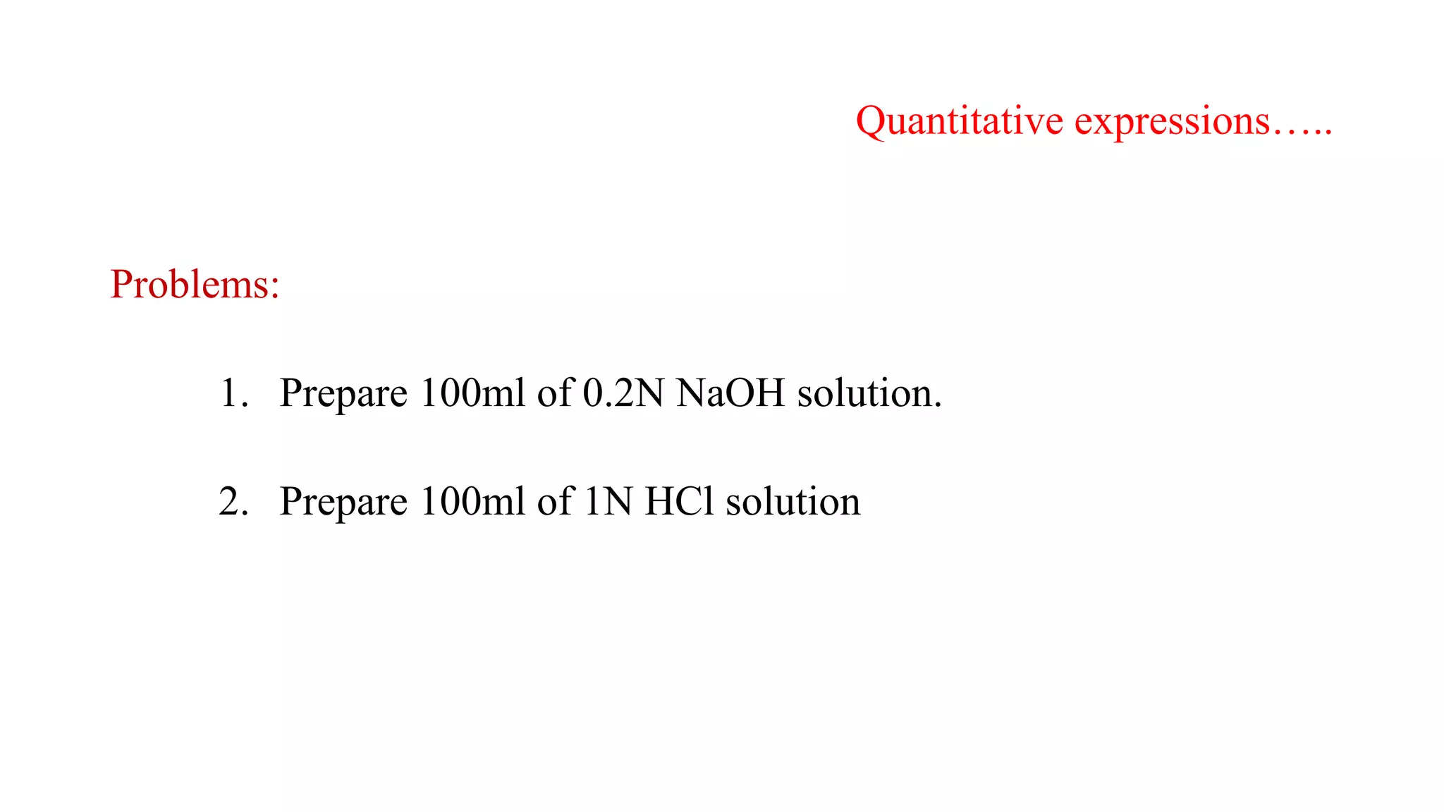 Solution preparation | PDF