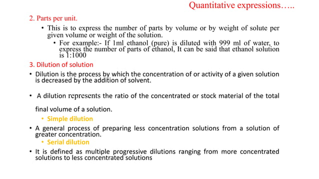 Solution preparation | PDF
