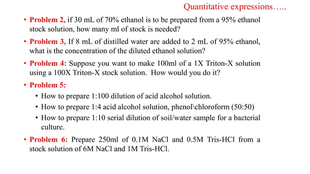 Solution preparation | PDF