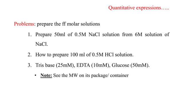 Solution preparation | PDF