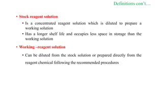 Solution preparation | PDF