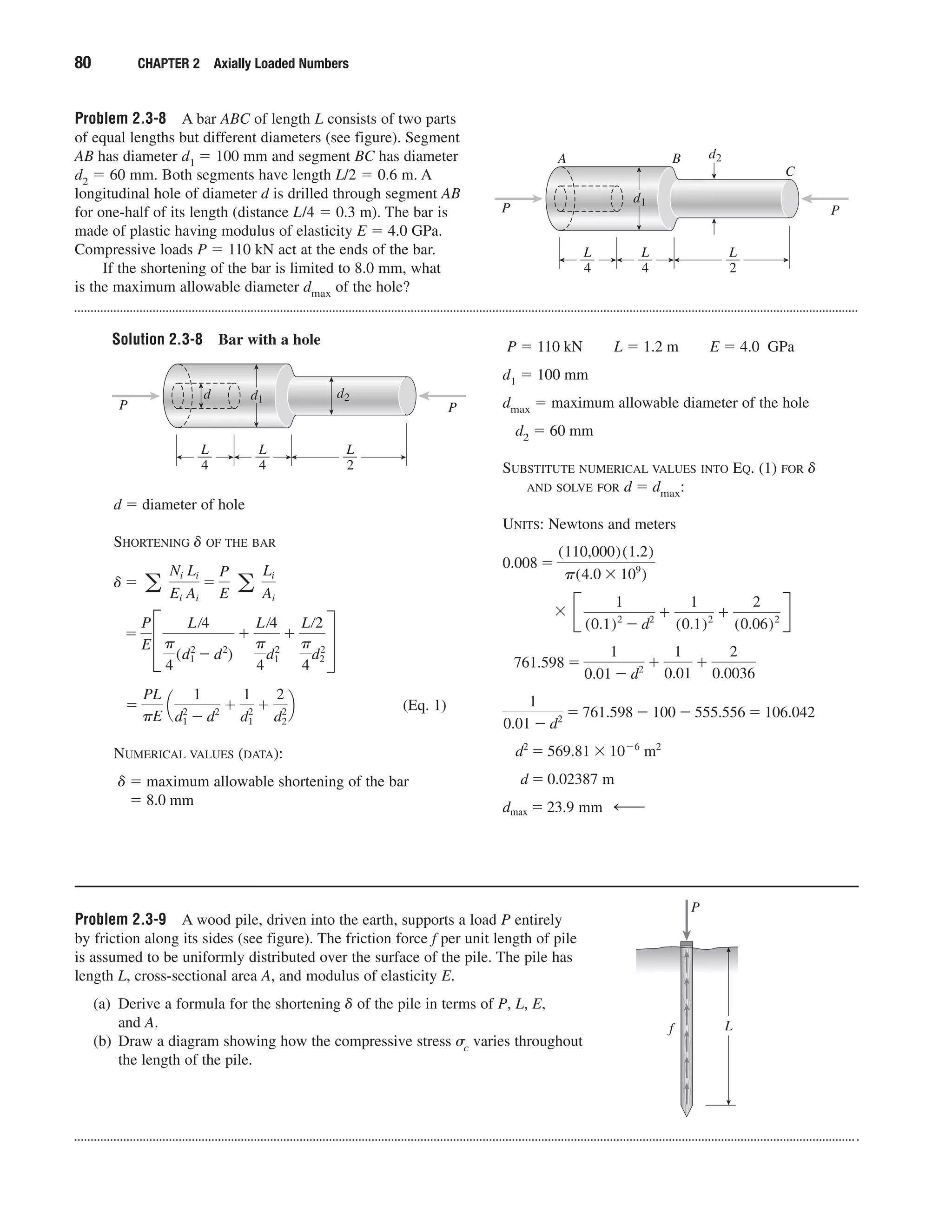 Solution 2 3_8_bar_with_a_hole | PDF