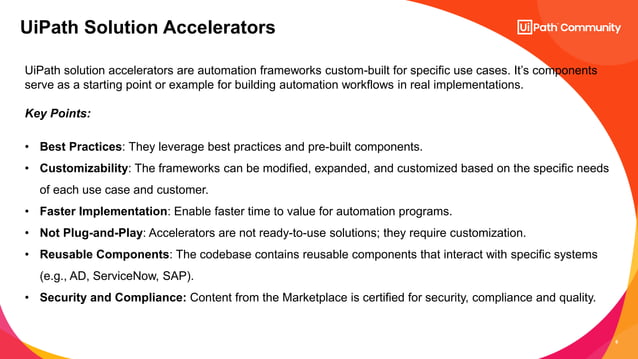 SAP Automation with UiPath: Solution Accelerators and Best Practices - Part 6 of 8 | PPT