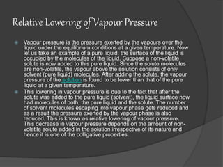 Solution and colligative properties | PPTX