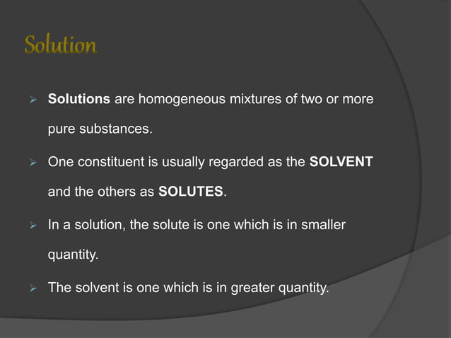 Solution and colligative properties | PPTX
