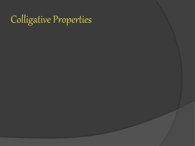 Solution and colligative properties | PPTX
