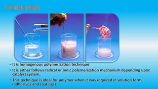 Solution and plasma polymerization | PPTX
