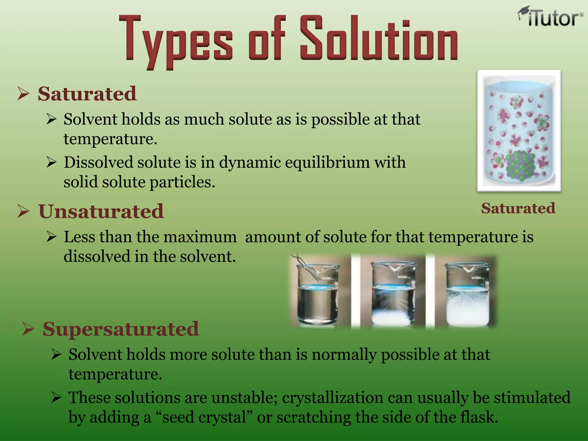 Solution & Solubility | PPTX