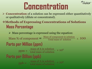 Solution & Solubility | PPTX