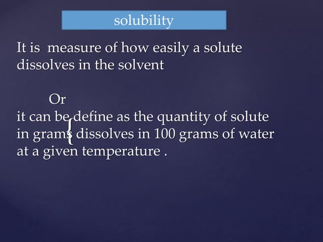 Solution and solubility | PPTX
