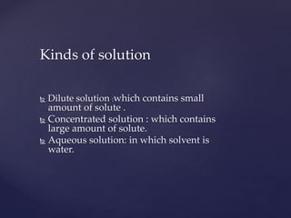 Solution and solubility | PPTX